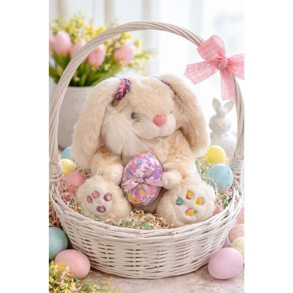 SKM Enterprise | Toys | Skm Enterprises Plush Bunny Rabbit W Floral ...